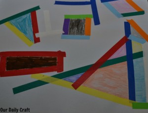 Creating with Tape {Kid Craft} - Our Daily Craft