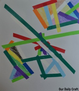 Creating with Tape {Kid Craft} - Our Daily Craft