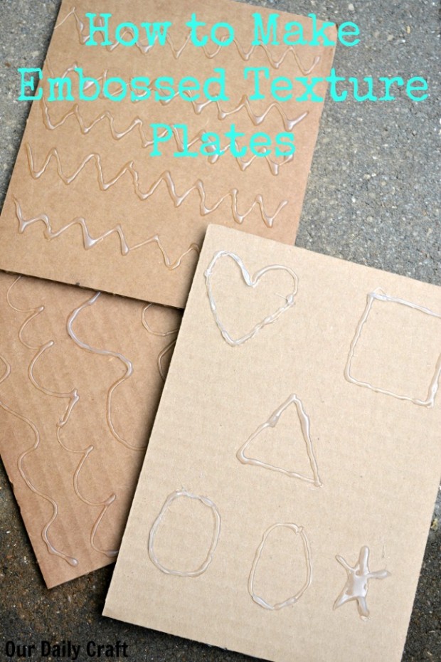 Embossed Texture Plates DIY {Iron Craft Challenge} - Our Daily Craft