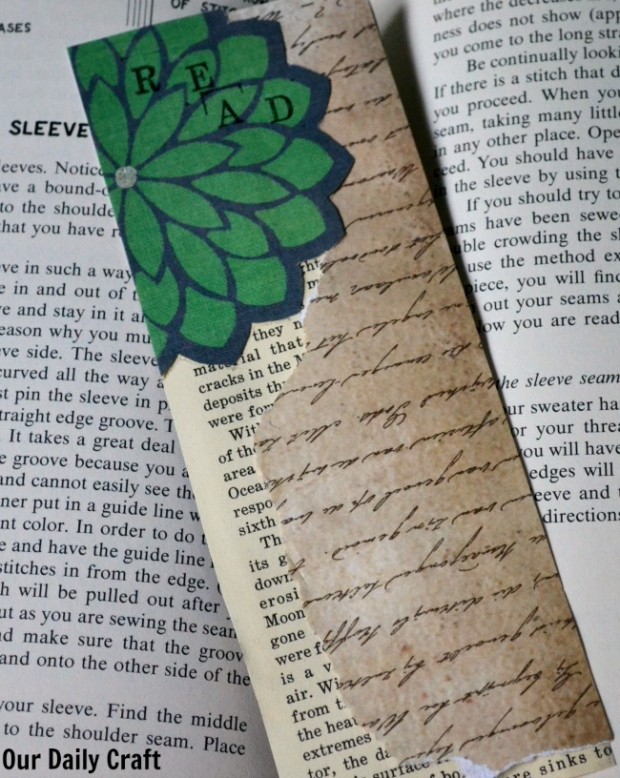 Mixed-Paper Collage Bookmark - Our Daily Craft
