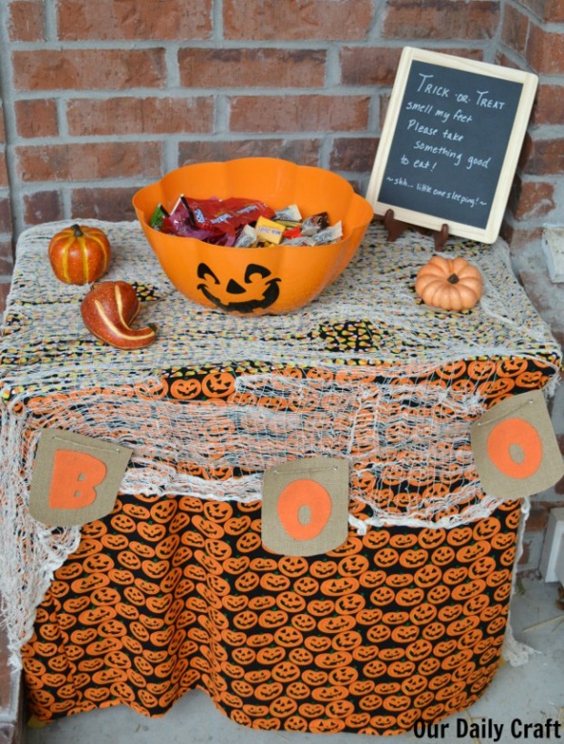 Set up a Trick or Treat Table for After Bedtime - Our Daily Craft