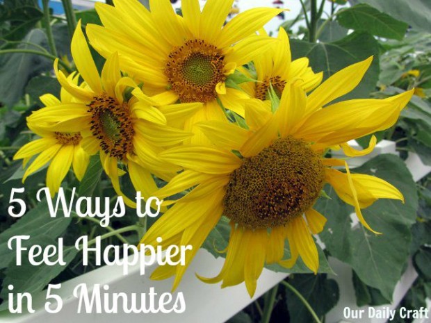 5 Ways to Feel Happier in 5 Minutes - Our Daily Craft