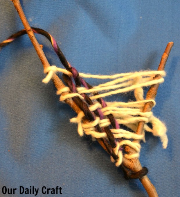 Weaving on a Stick - Our Daily Craft