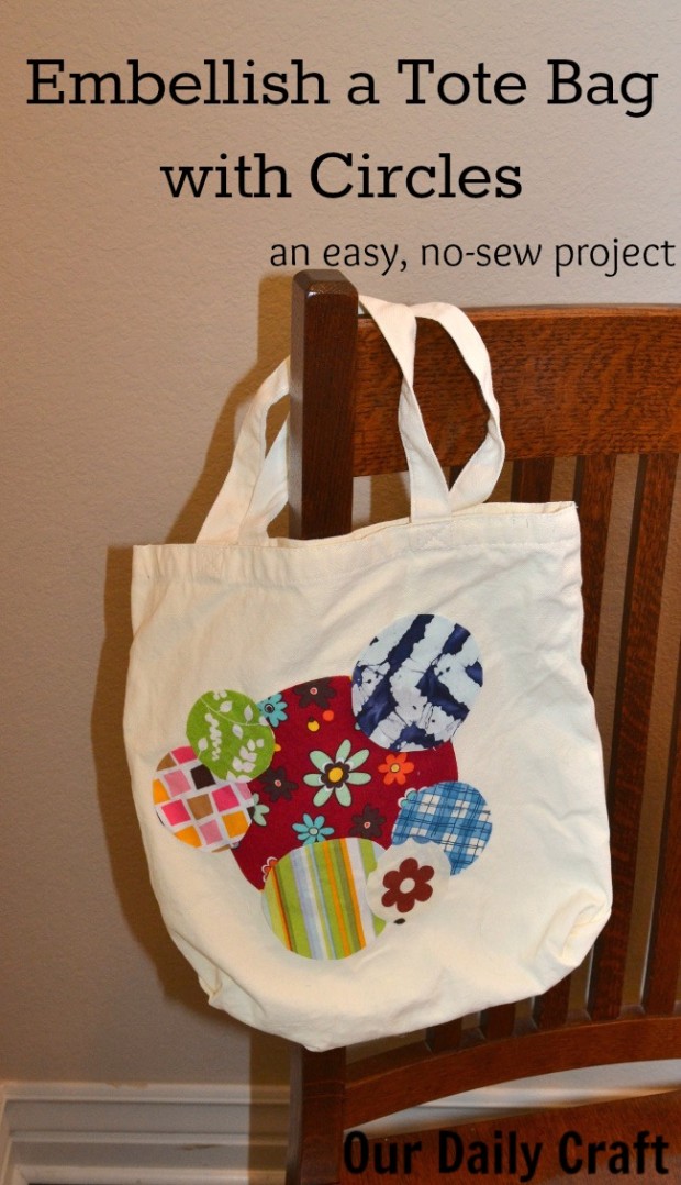 Embellish a Tote Bag with Circles - Our Daily Craft