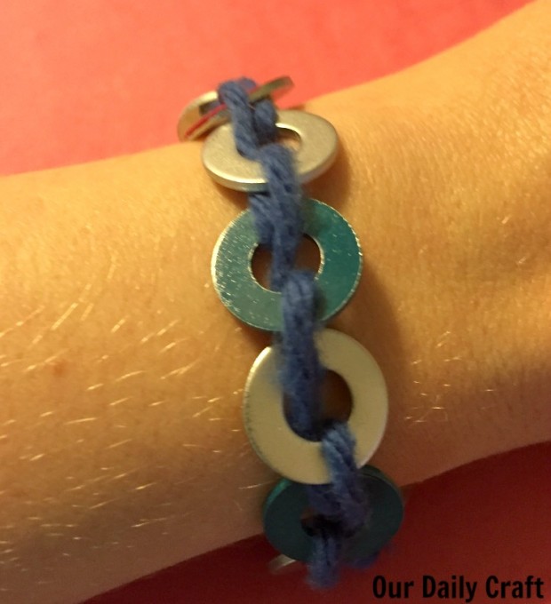 Washer Bracelets {Craft Challenge, Day 132} - Our Daily Craft