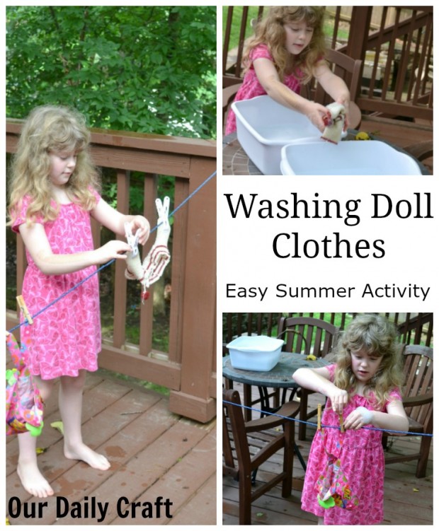 Washing Doll Clothes: An Easy Summer Activity - Our Daily Craft