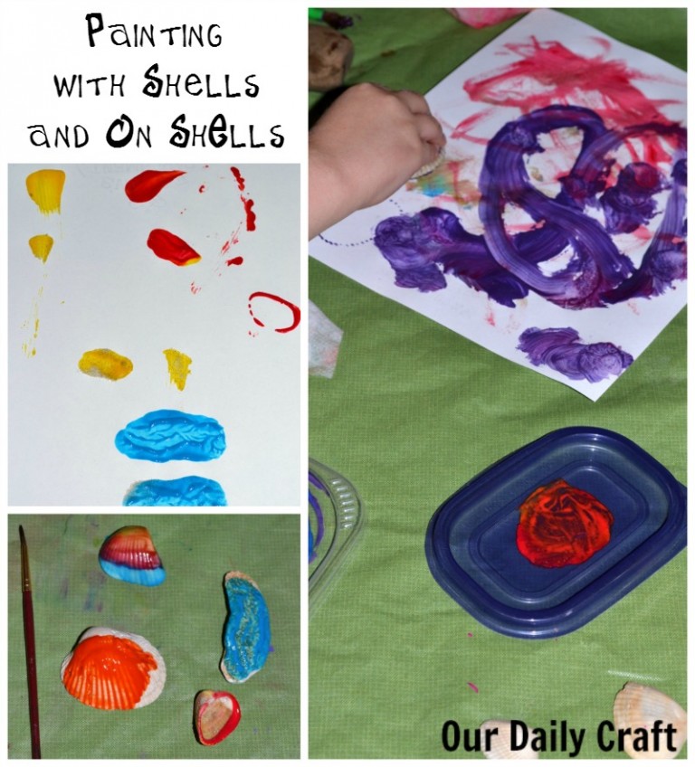 Painting with Shells and On Shells - Our Daily Craft