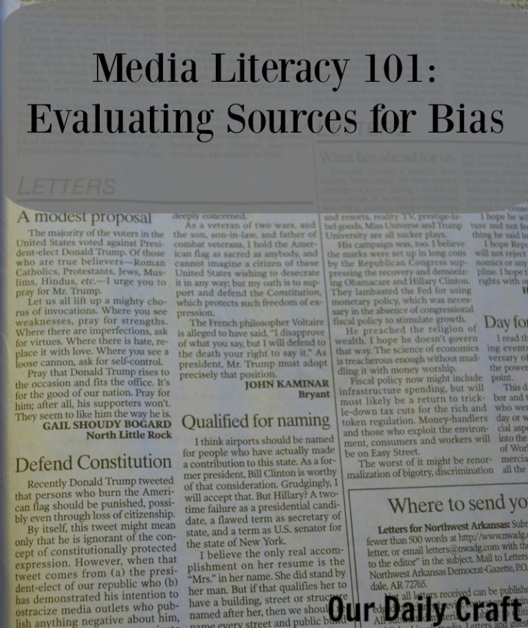 Media Literacy 101: Evaluating Sources for Bias - Our Daily Craft