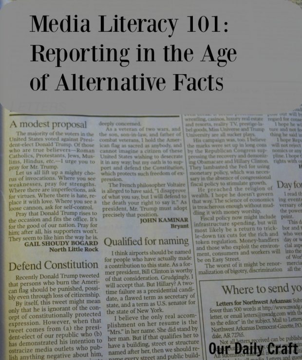 Media Literacy 101: Reporting in the Age of Alternative Facts - Our ...