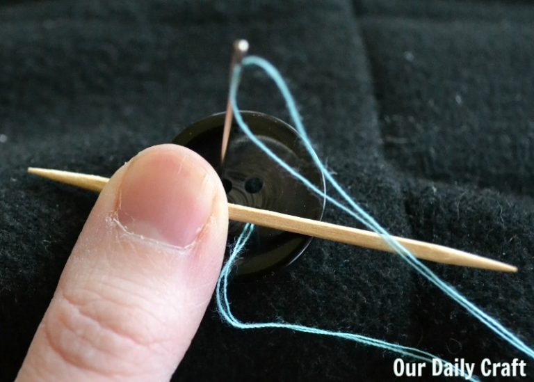 How to Sew a Button on a Coat and Make it Last - Our Daily Craft