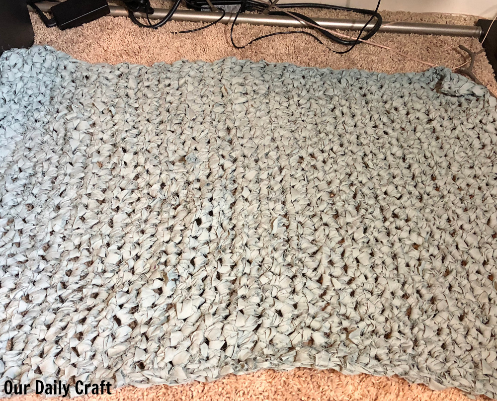 Make a Crocheted Rug from an Old Sheet - Our Daily Craft