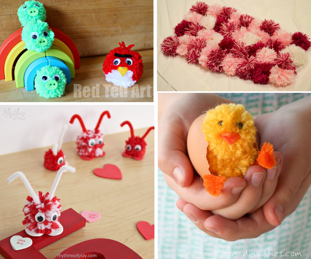 How to Make Pom Poms 5 Ways and How to Use Them - Our Daily Craft