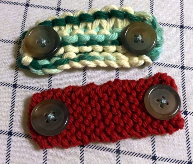 How to Knit Ear Savers for Wearing with Face Masks - Our Daily Craft