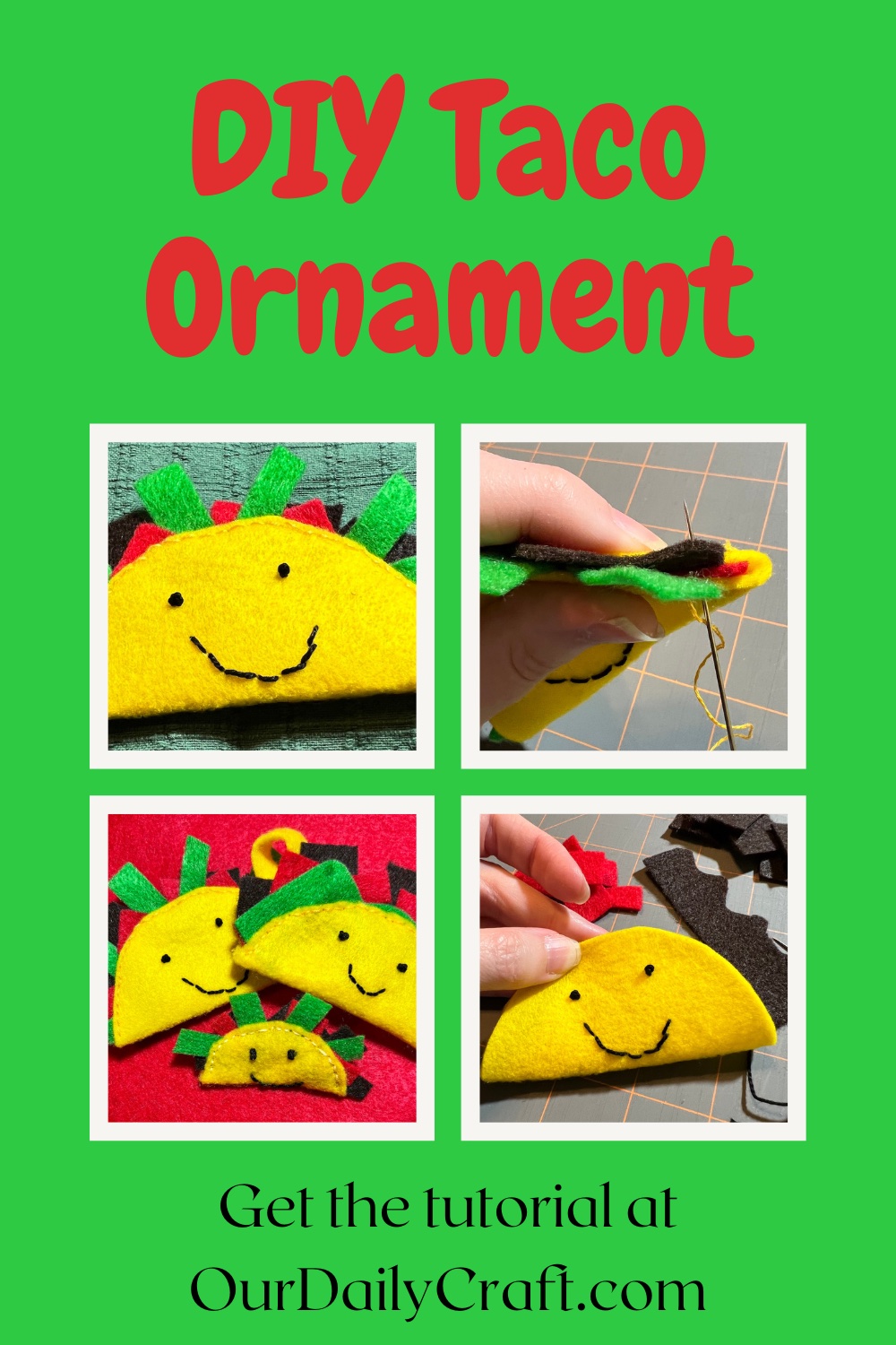DIY Felt Taco Ornament - Our Daily Craft