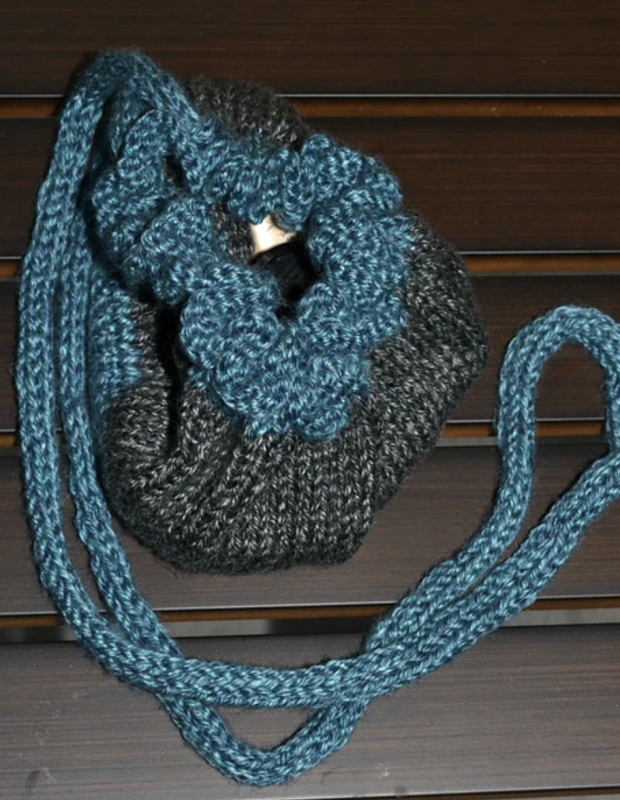 Lie-Flat Drawstring Bag Knitting Pattern - Our Daily Craft