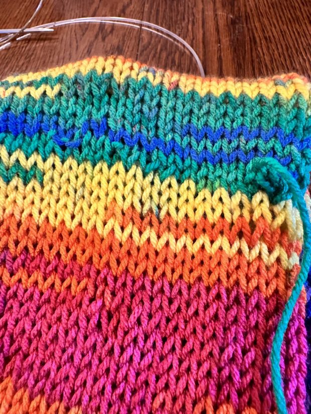 Loop Scarf Knitting Machine Pattern - Our Daily Craft