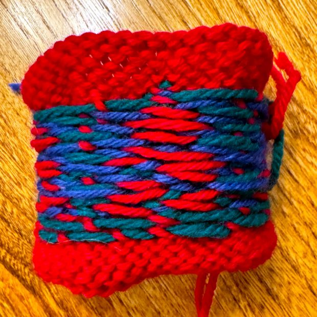 Stranded Knit Coffee Cup Sleeve - Our Daily Craft