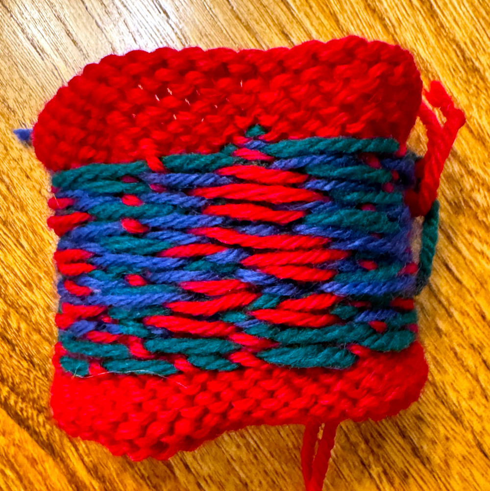 Stranded Knit Coffee Cup Sleeve - Our Daily Craft