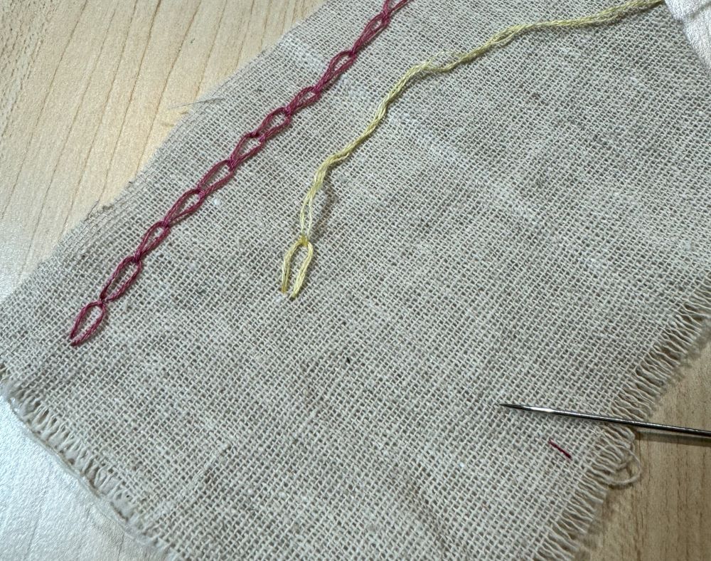 How to Make Chain Stitch and Lazy Daisy Embroidery - Our Daily Craft