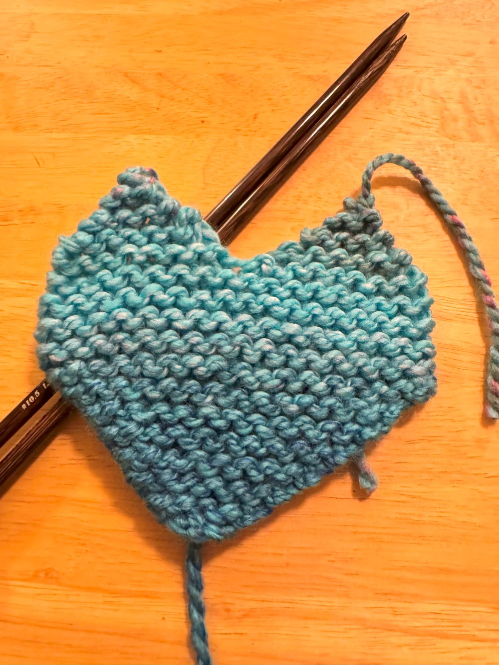 Flat Heart Knitting Pattern - Our Daily Craft