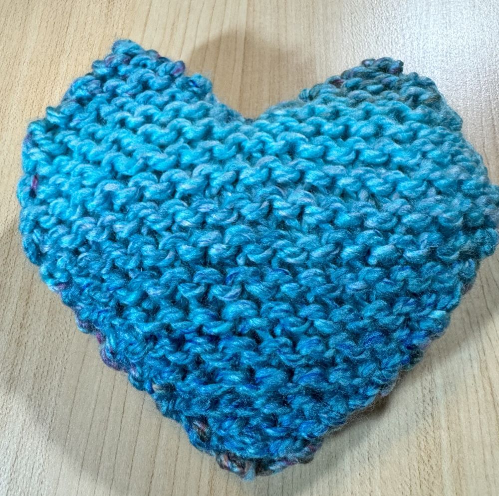 Flat Heart Knitting Pattern - Our Daily Craft