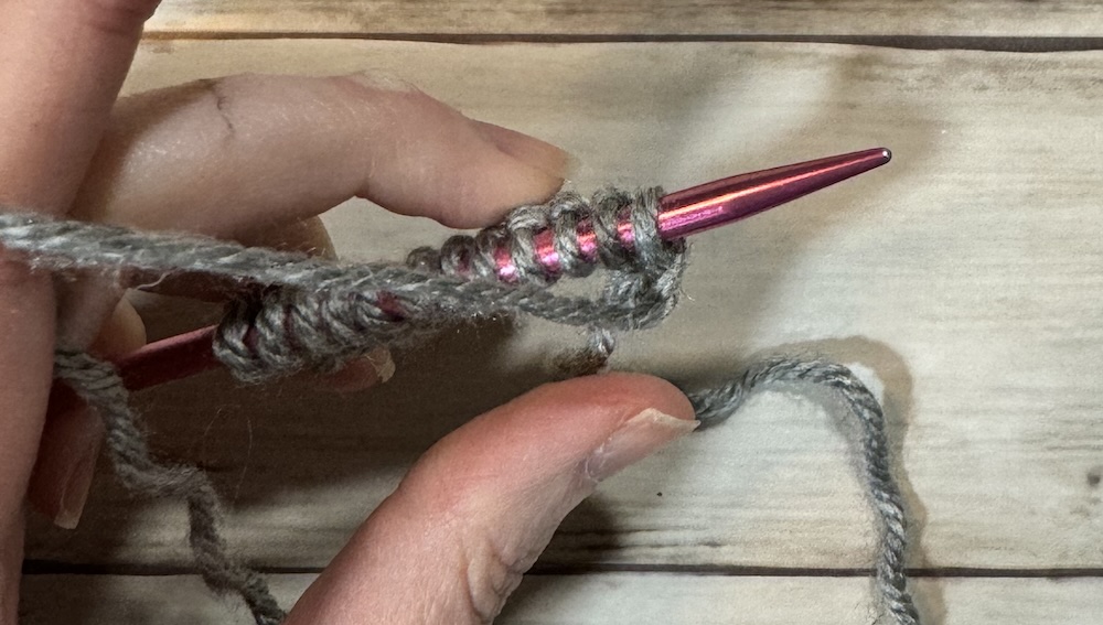 How to Purl - Learning to Knit with the Purl Stitch - Our Daily Craft