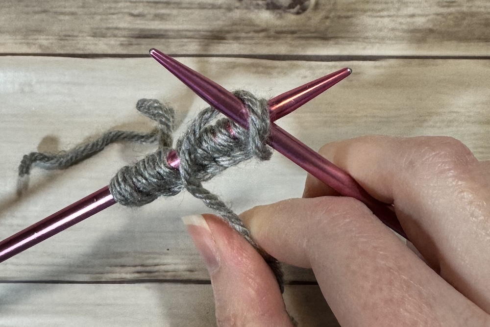 How to Purl - Learning to Knit with the Purl Stitch - Our Daily Craft