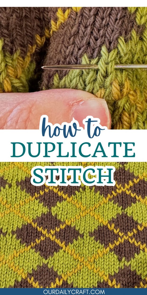 Add Duplicate Stitch to Knitting Projects - Our Daily Craft