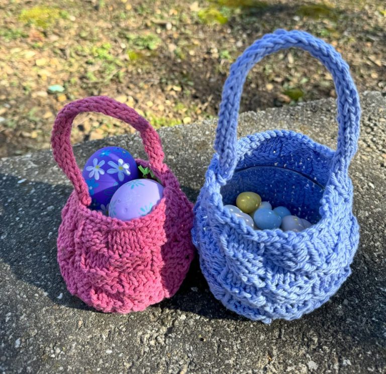 Little Easter Basket Knitting Pattern - Our Daily Craft