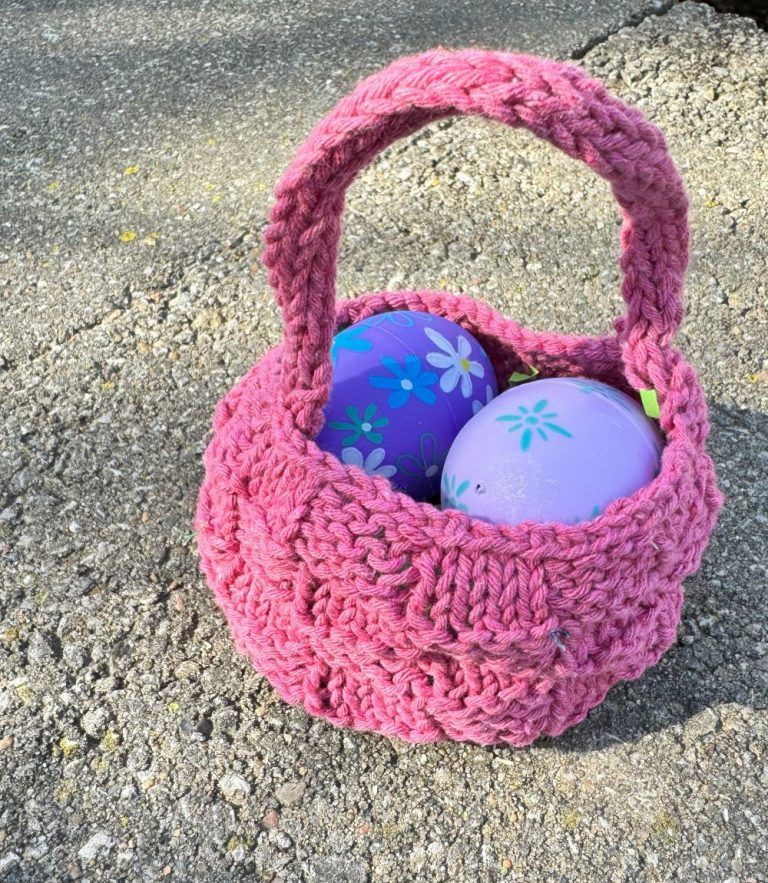 Little Easter Basket Knitting Pattern - Our Daily Craft