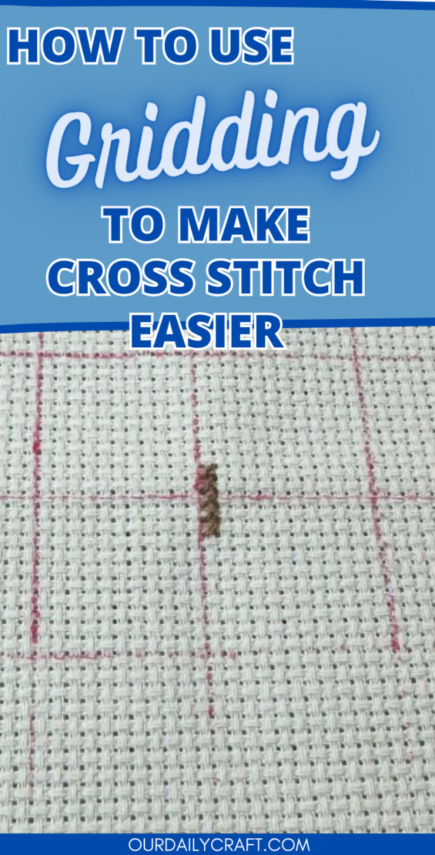 Ways to Grid Cross Stitch Fabric - Our Daily Craft