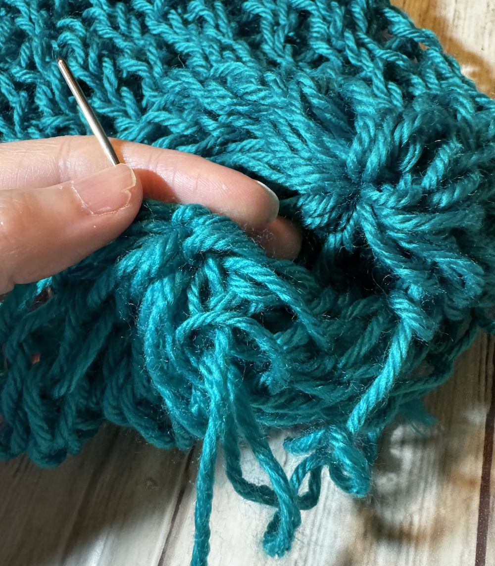 Knit a Dropped Stitch Scarf on the Circular Knitting Machine - Our ...