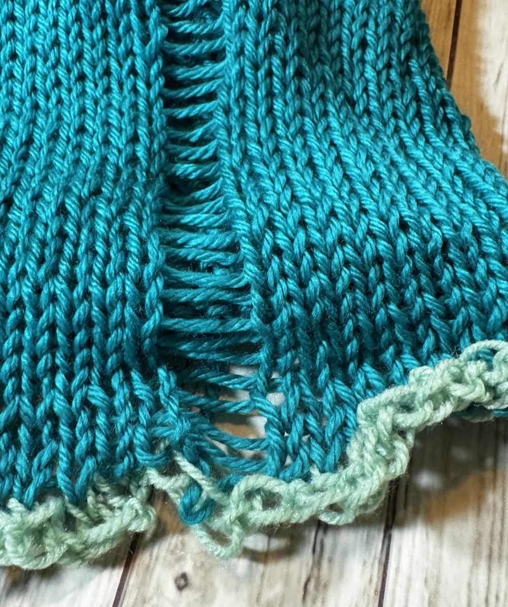 Knit a Dropped Stitch Scarf on the Circular Knitting Machine - Our ...