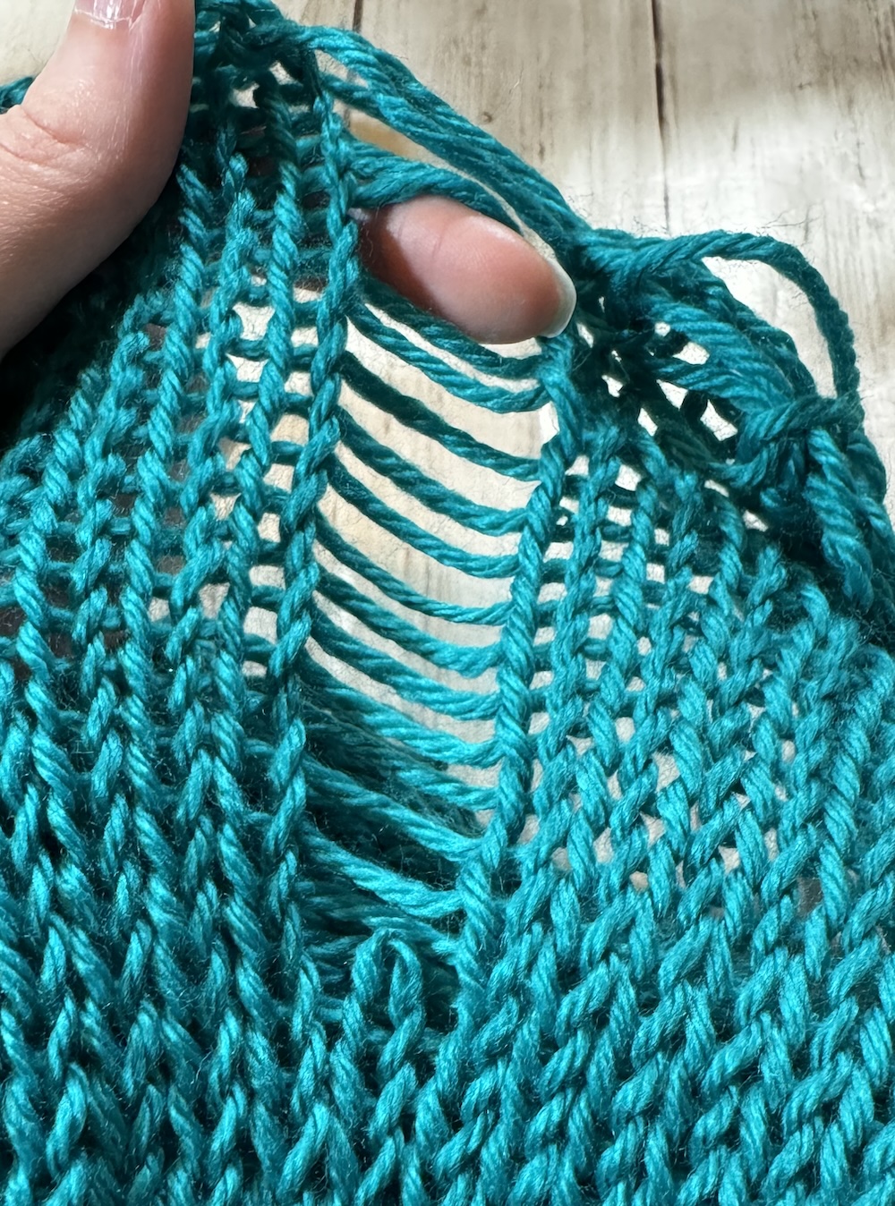 Knit a Dropped Stitch Scarf on the Circular Knitting Machine - Our ...