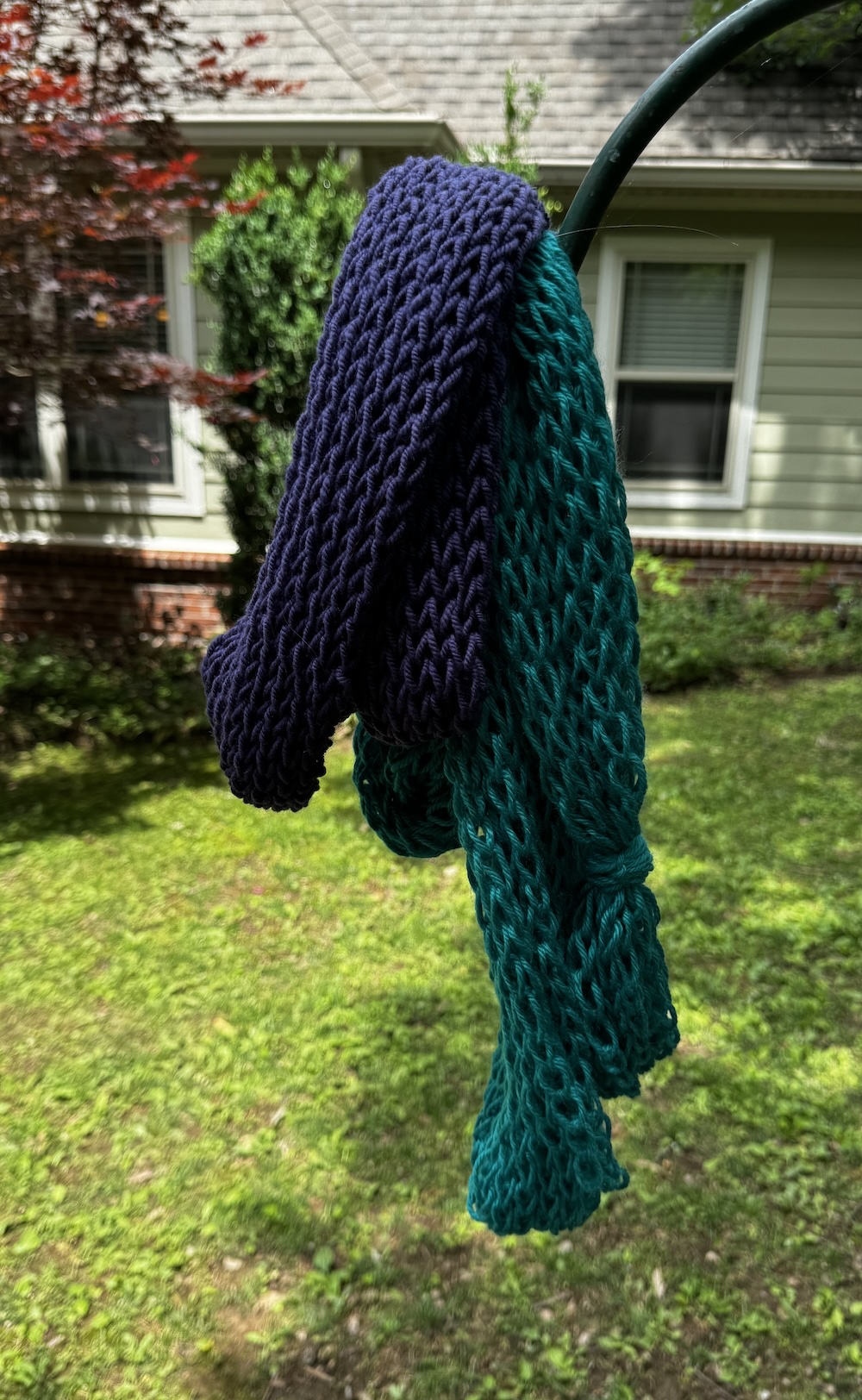 Knit a Dropped Stitch Scarf on the Circular Knitting Machine - Our ...