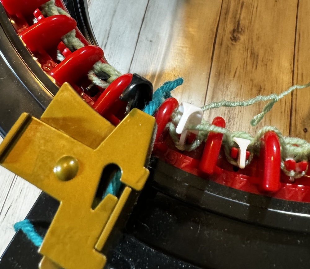 Knit a Dropped Stitch Scarf on the Circular Knitting Machine - Our ...