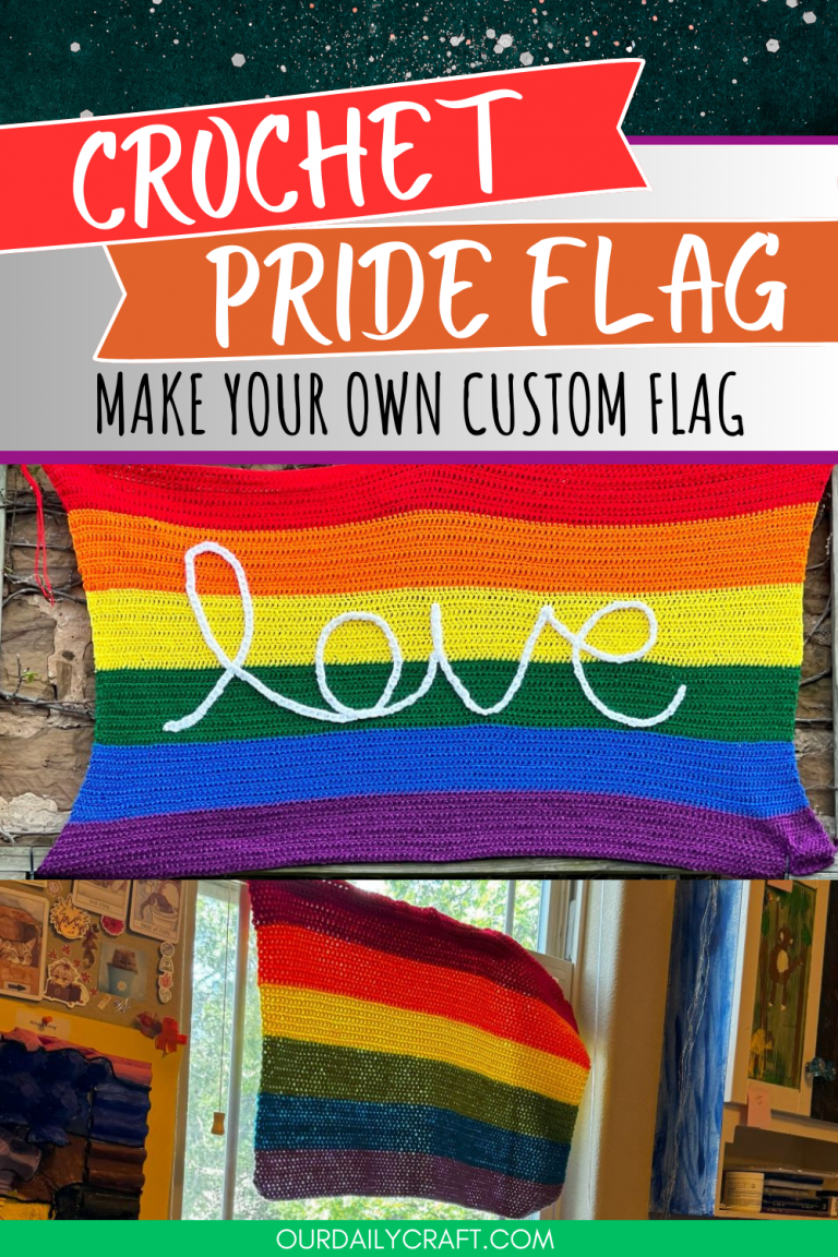 Crocheted Pride Flag Pattern - Our Daily Craft