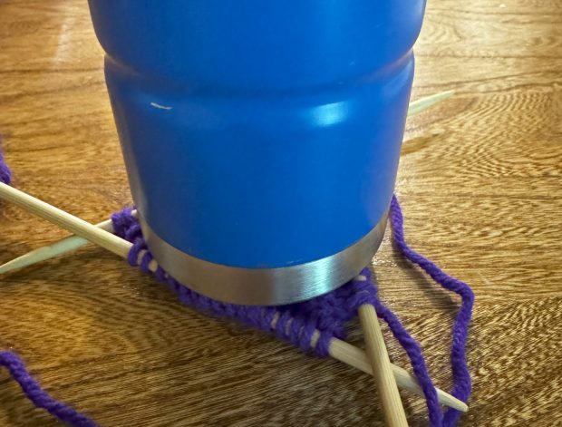 Rainbow Water Bottle Carrier Knitting Pattern - Our Daily Craft