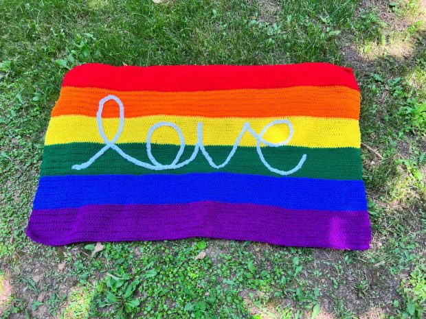 Crocheted Pride Flag Pattern - Our Daily Craft