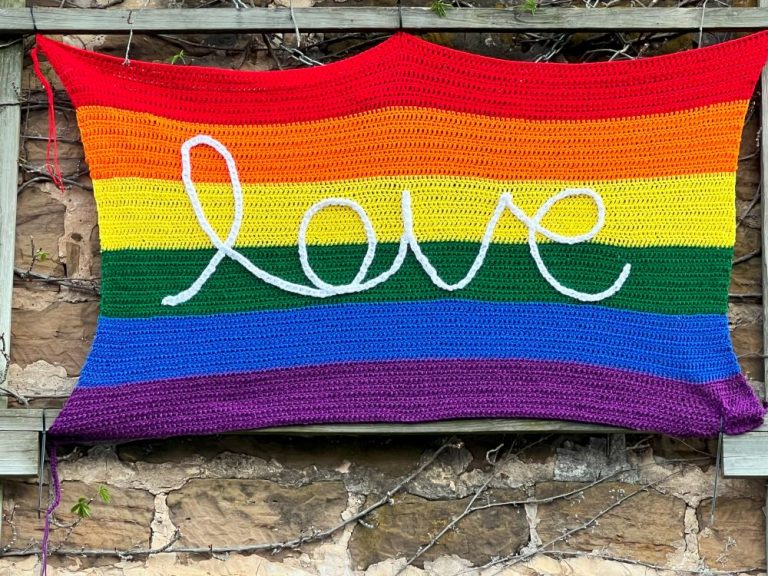 Crocheted Pride Flag Pattern - Our Daily Craft