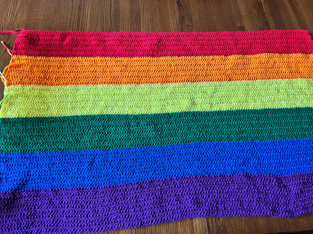 Crocheted Pride Flag Pattern - Our Daily Craft