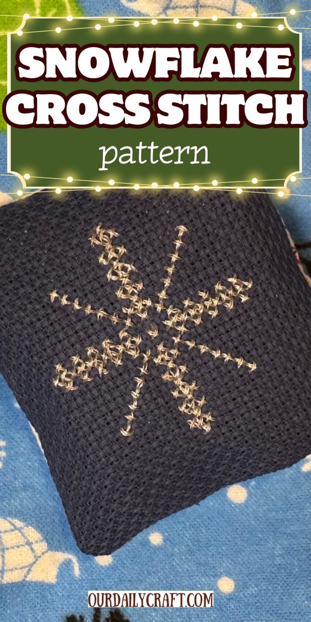 Snowflake Cross Stitch Pattern - Our Daily Craft