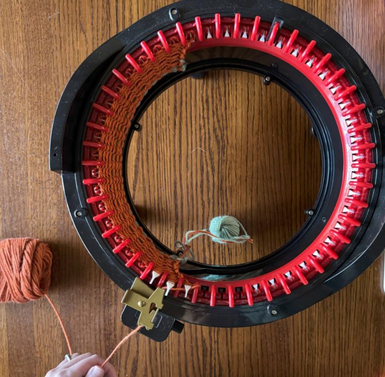 How to Knit a Flat Panel on a Sentro or Addi - Our Daily Craft