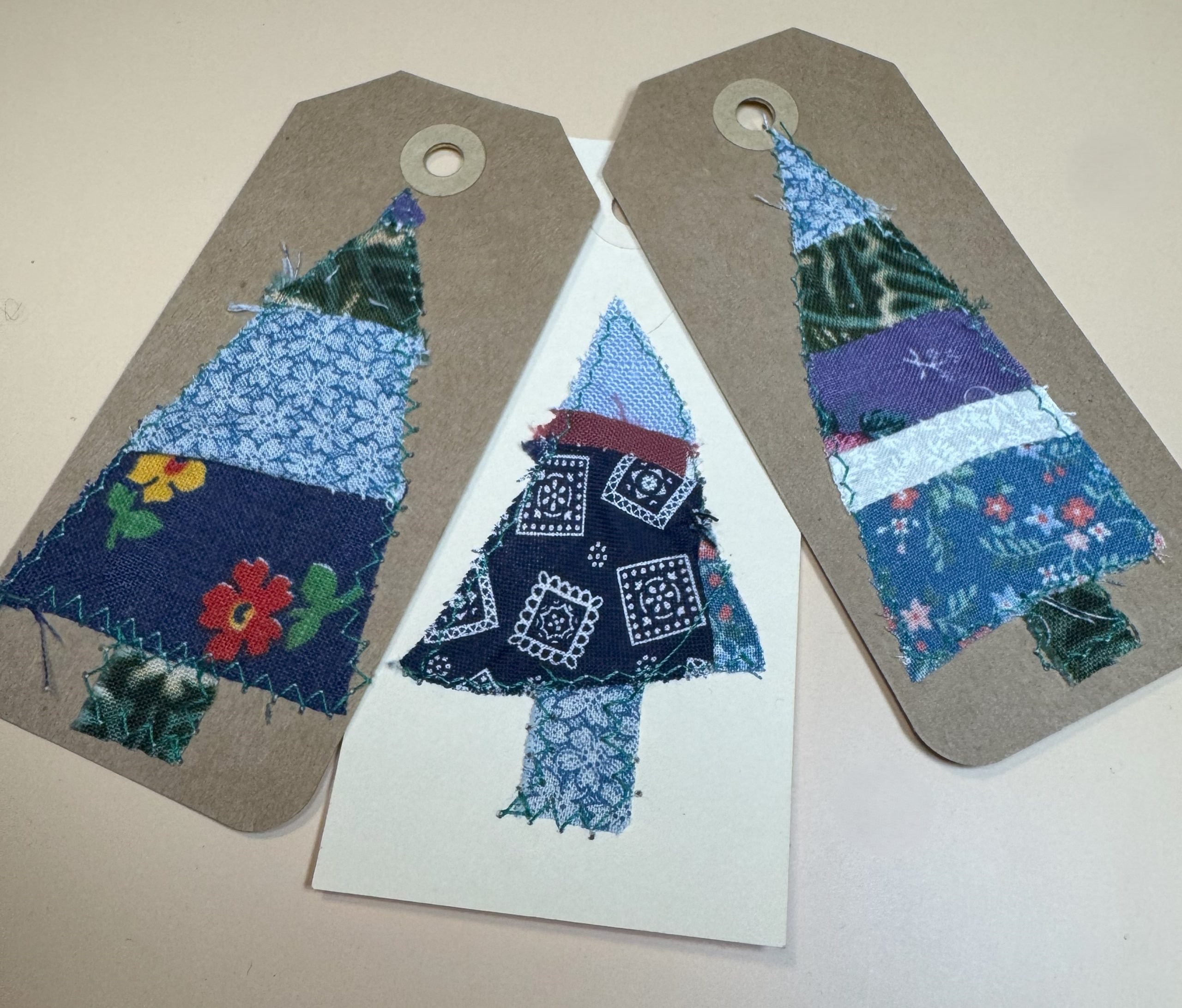 Fabric Scrap Gift Tags - Our Daily Craft