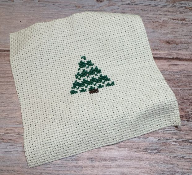 Mini Christmas Tree Cross Stitch Pattern - Our Daily Craft