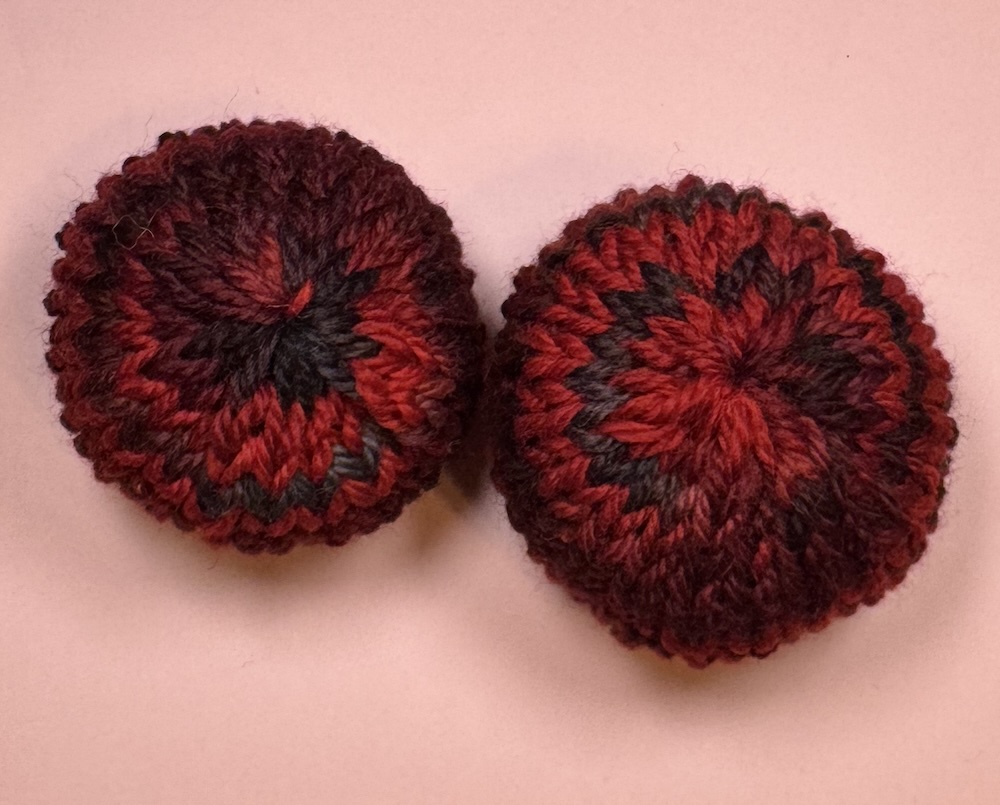 Knit Christmas Balls on the Circular Knitting Machine - Our Daily Craft