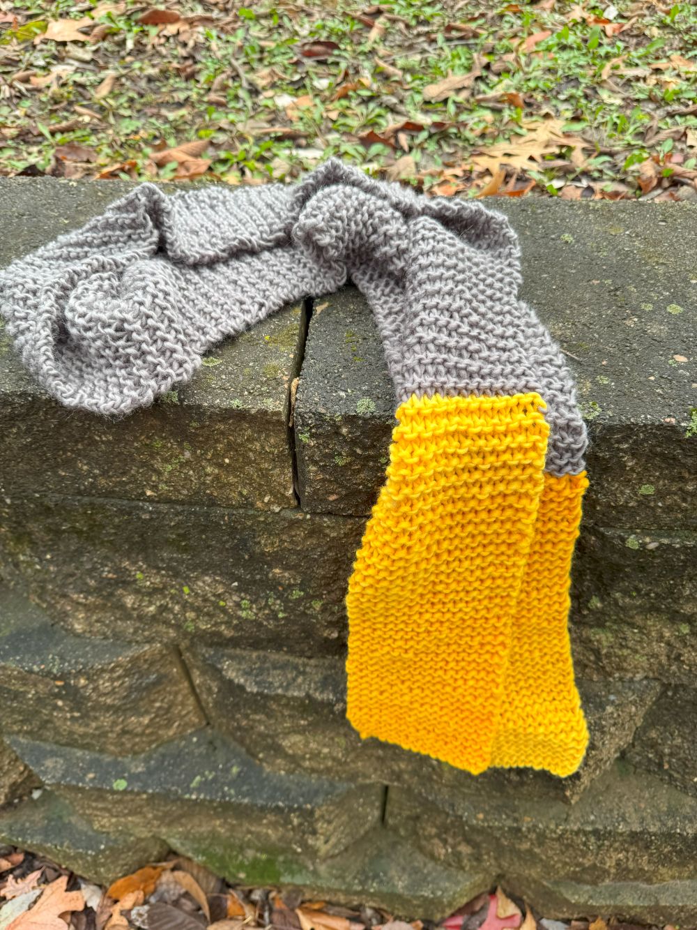 Garter Stitch Scarf Knitting Pattern - Our Daily Craft