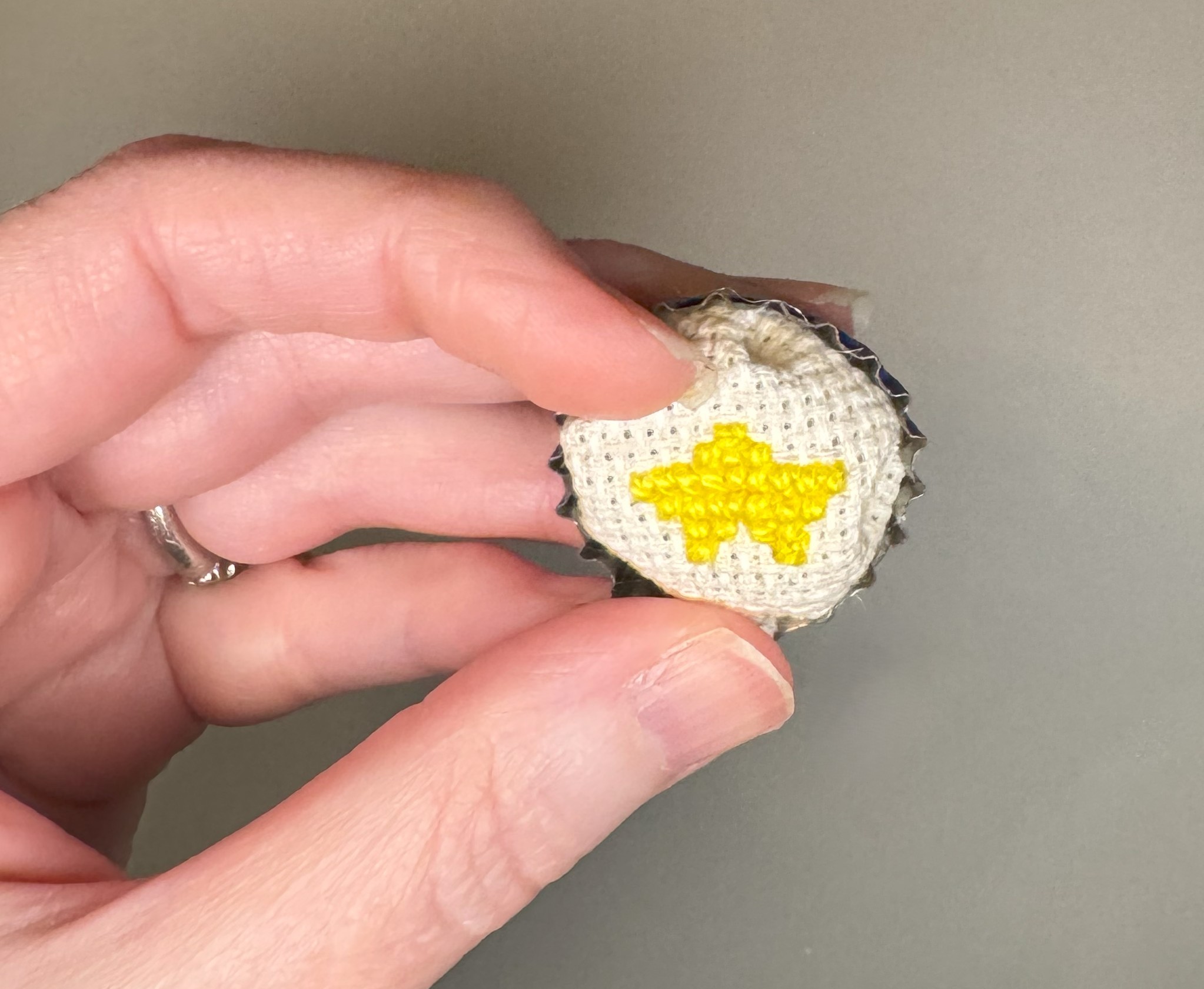 Cross Stitch Magnets - Our Daily Craft