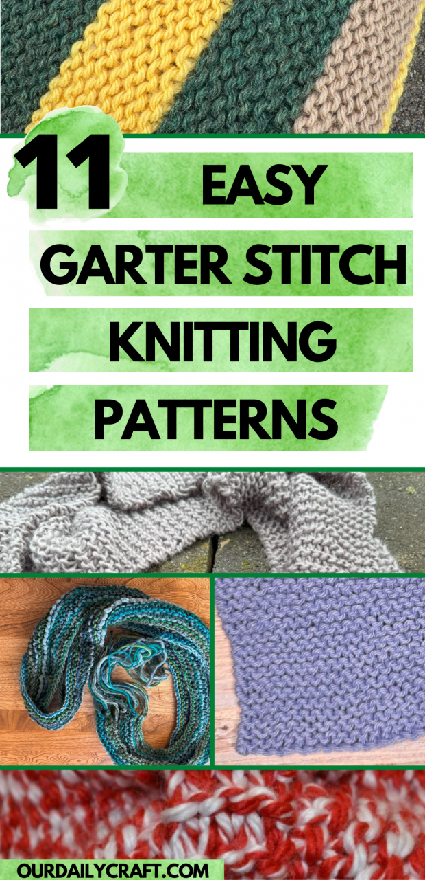 Garter Stitch Knitting Patterns - Our Daily Craft