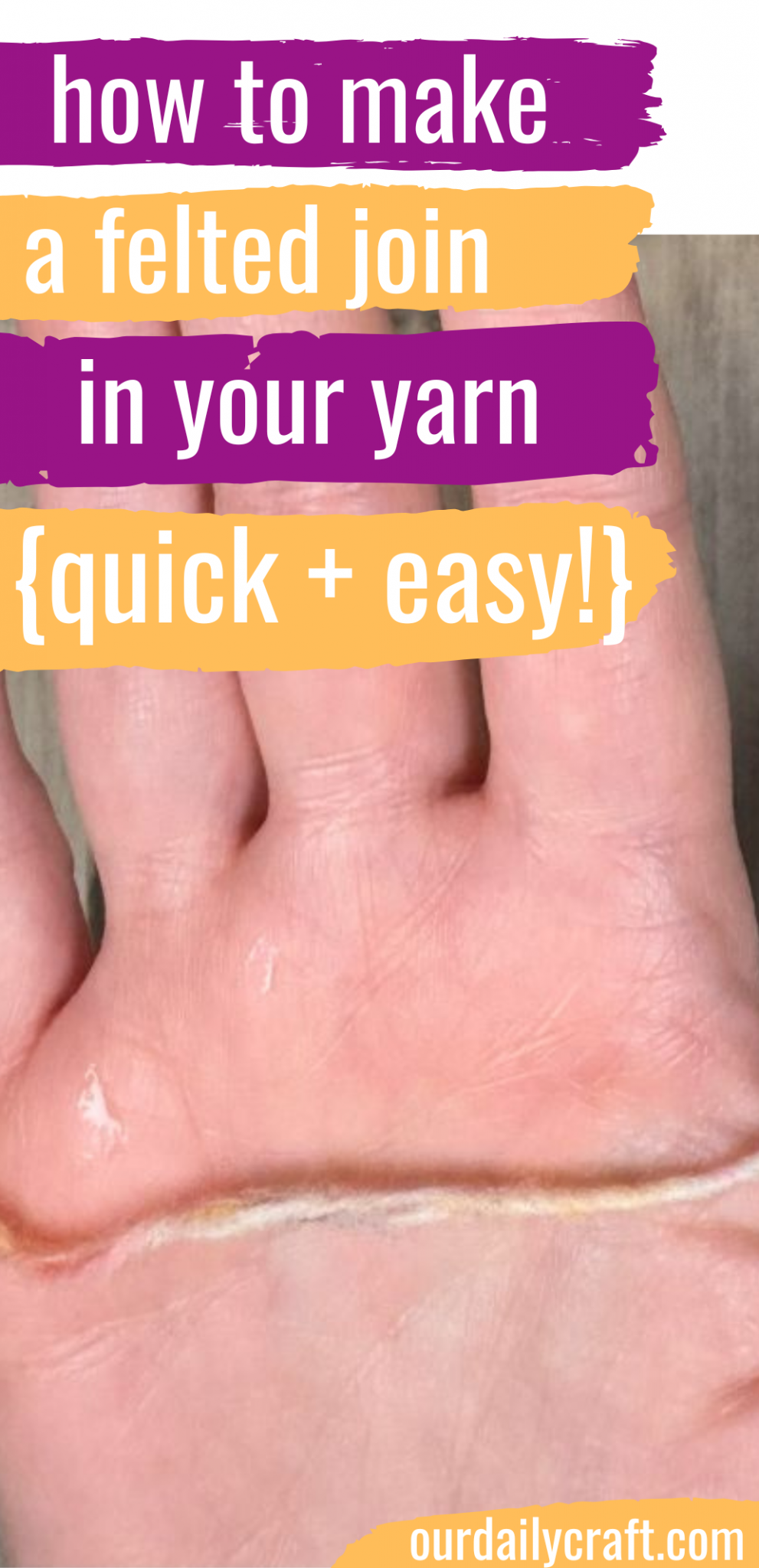 How to Do a Felted Join or Spit Splice - Our Daily Craft